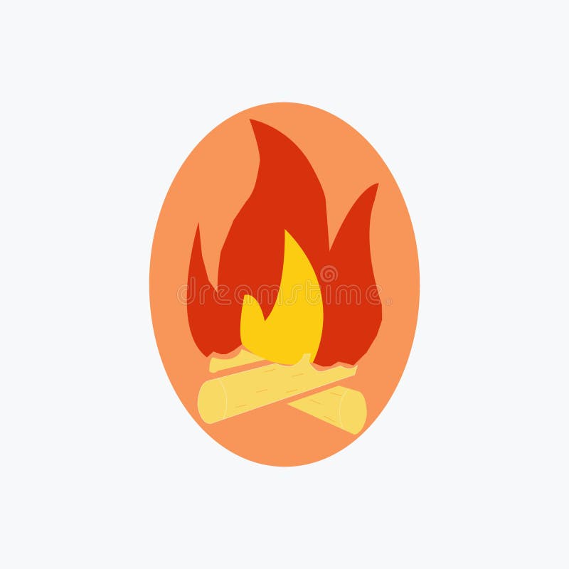 Fire Icon Hazard, Combustible Material Stock Vector - Illustration of ...