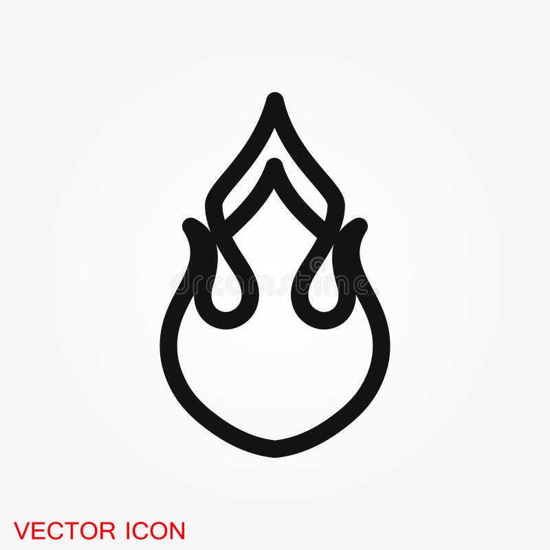Fire Icon Vector. Icon Illustration for Logo Design Stock Illustration ...