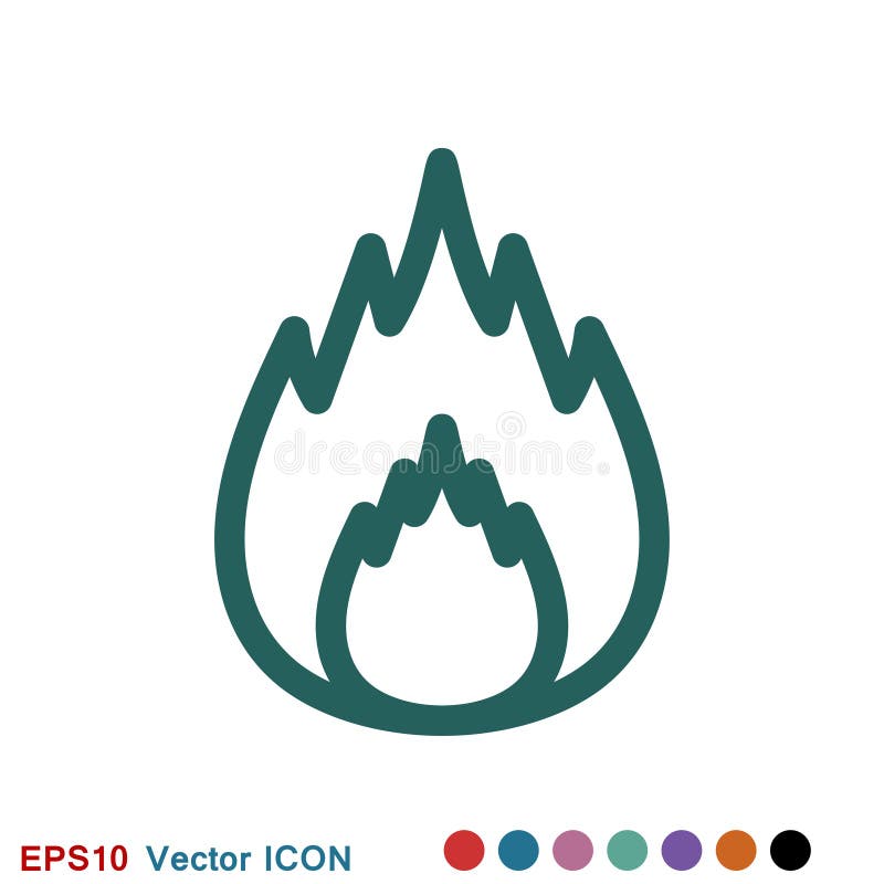 Fire Icon Vector. Icon Illustration for Logo Design Stock Illustration ...