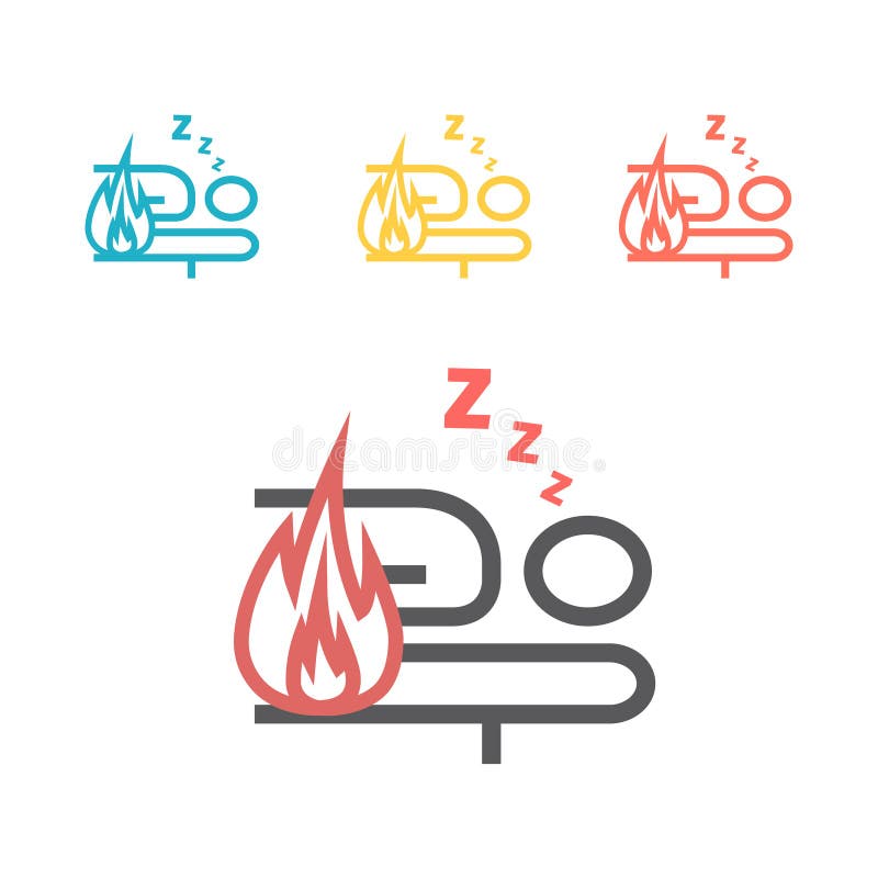 Fire Line Icon. Vector Sign for Web Graphic. Stock Vector ...