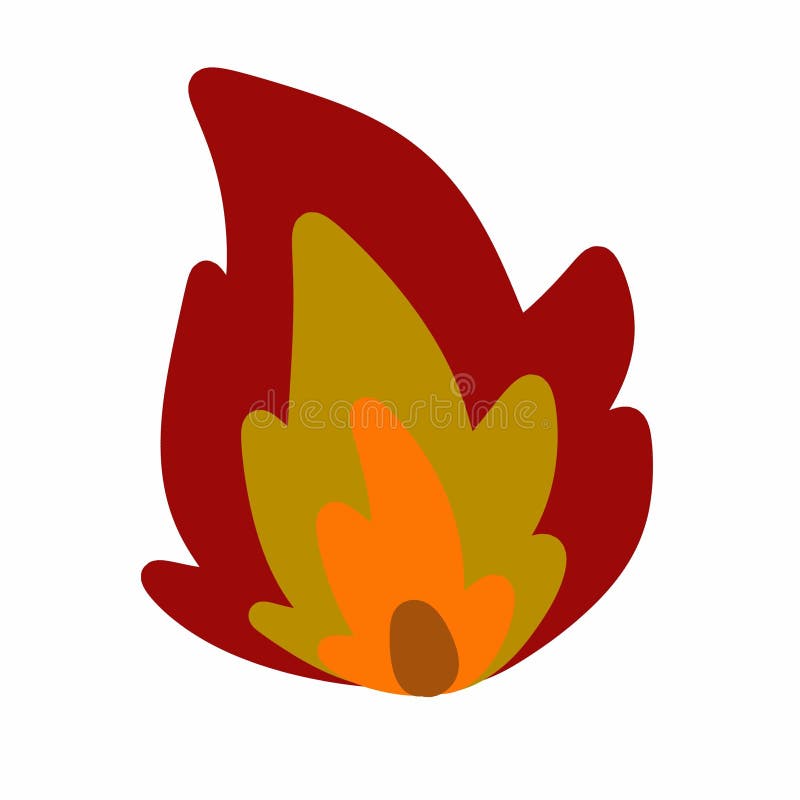 Fire Icon on White Background Illustration Stock Illustration ...
