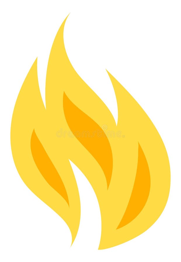 Fire Icon. Yellow Flame Logo Stock Vector - Illustration of graphic ...