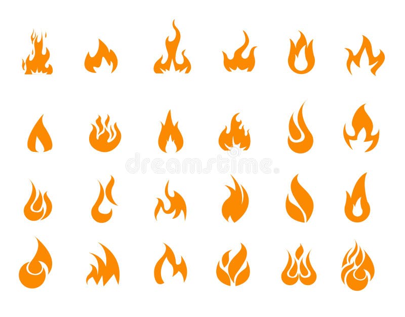 Fire Icons set vector stock vector. Illustration of product - 202126781