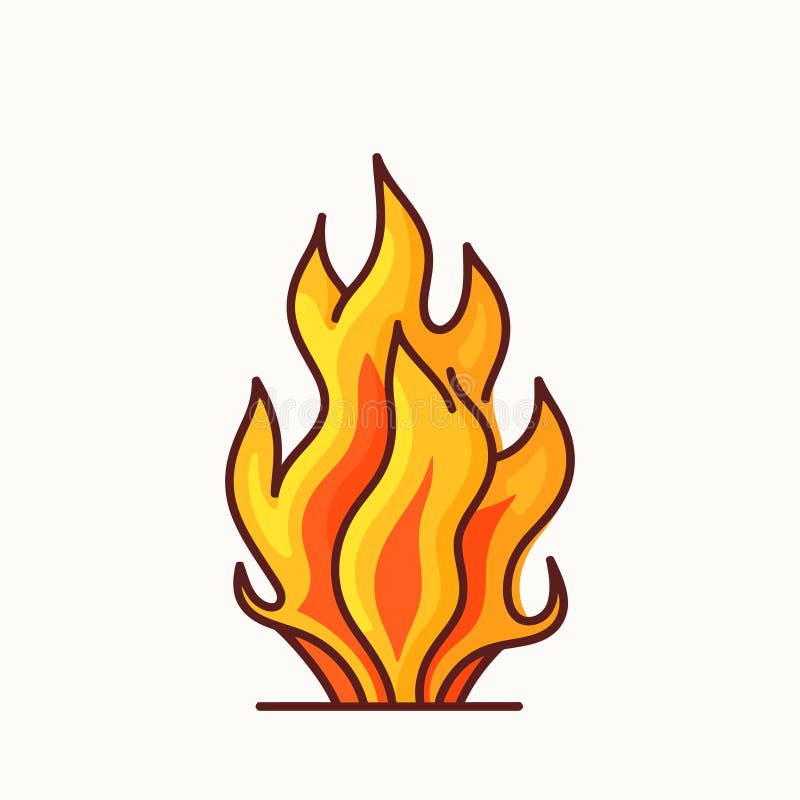 Fire Image. Cute Cartoon Image of Bonfire Stock Vector - Illustration ...