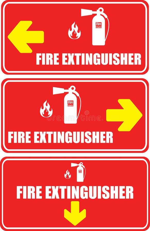 Fire Indication Icon Set Fair Extinguisher Direction Set Fire ...