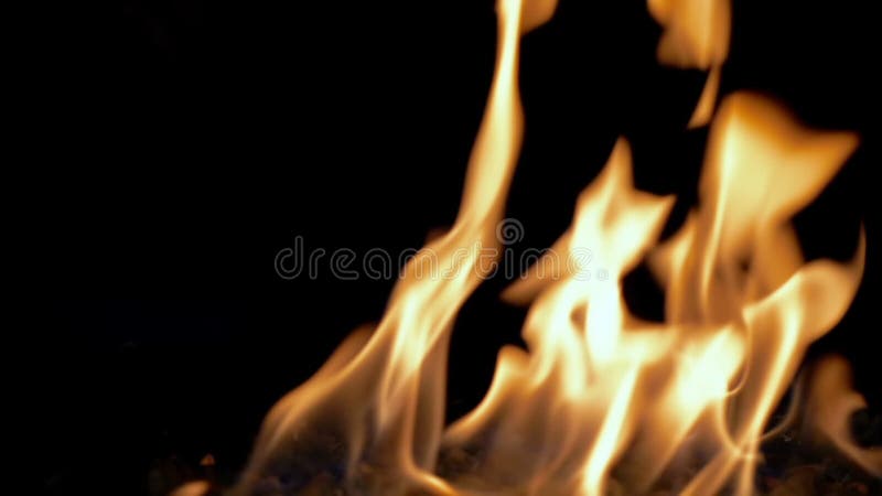 Fire Inferno Element on Black Background Imploding in Slow Motion Stock ...