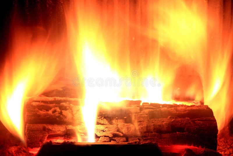 Fire inside the fireplace stock image. Image of burning - 23034897