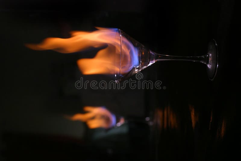 Fire Inside Glass and Reflection Stock Photo - Image of flow, abstract ...