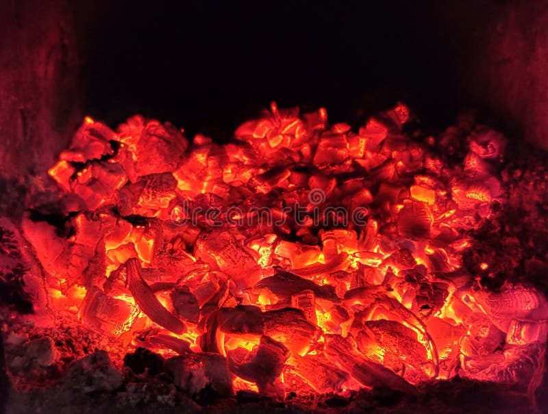Fire inside the stove stock photo. Image of barbeque - 266985660