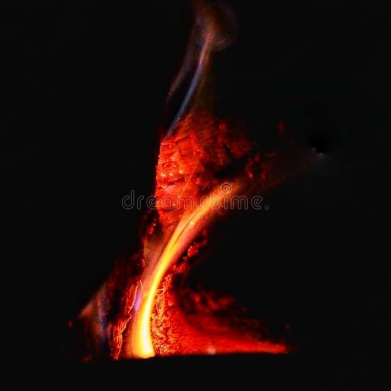 The Fire Inside the Wood Stove Stock Photo - Image of inside, wood ...