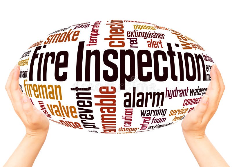 Fire Inspection Word Cloud Hand Sphere Concept Stock Illustration ...