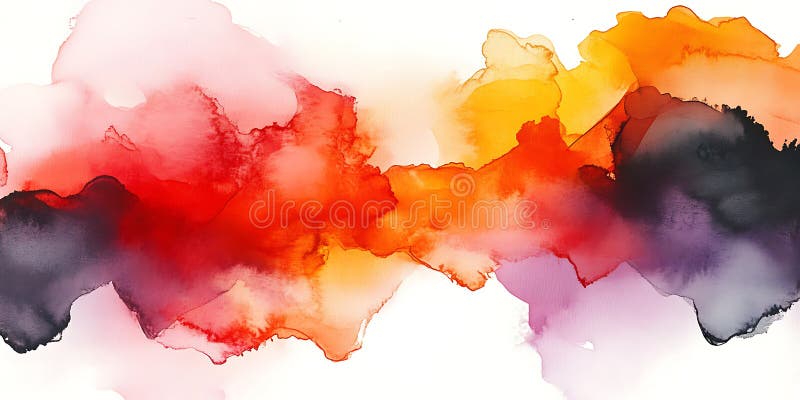 Fire-Inspired Watercolor Background with Vibrant Abstract Texture Stock ...
