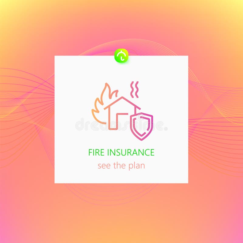 Fire Insurance Icon, Cartoon Style Stock Vector - Illustration of icon ...
