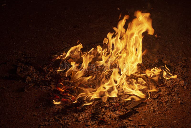 Fire burning wood stock image. Image of exploding, sparkle - 207891311