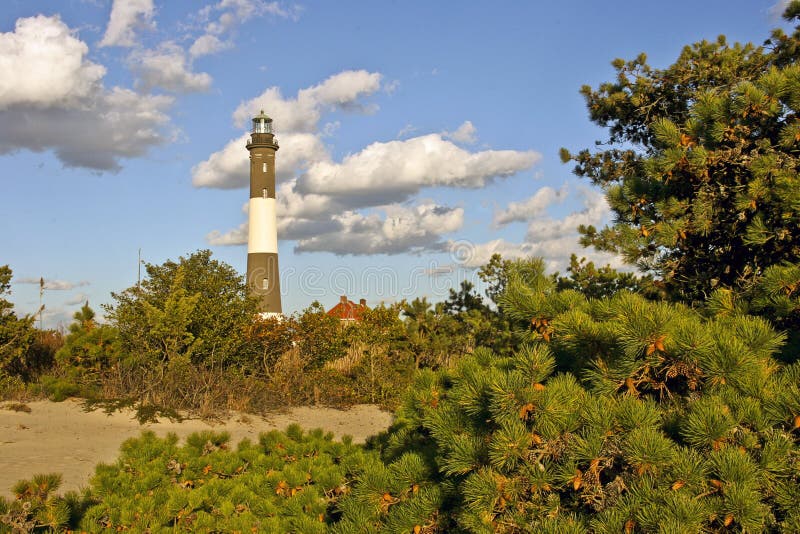 Fire Island Lighthouse stock photo. Image of coastal - 53201218