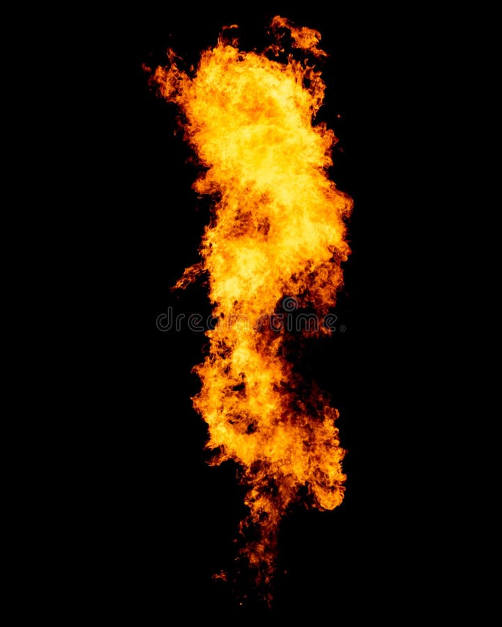 Fire isolated on black stock image. Image of ignite - 134401783