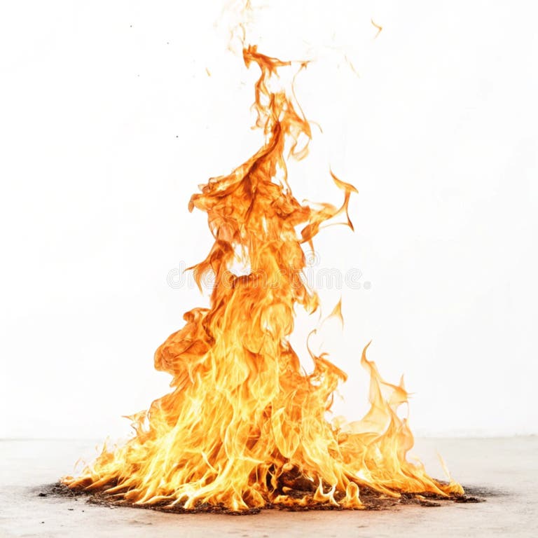 Fire on Transparent Background Stock Illustration - Illustration of ...