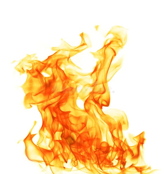 Fire Isolated on White Background Stock Photo - Image of motion ...