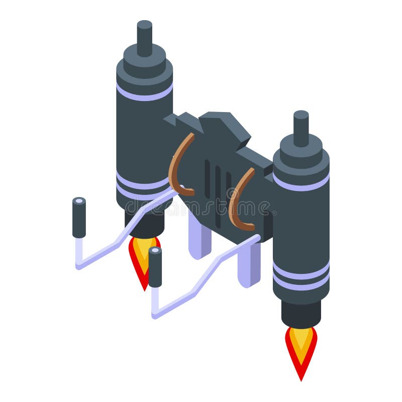 Fire Jetpack Icon Isometric Vector. Jet Pack Stock Vector ...