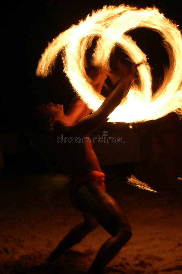 Fire juggler stock image. Image of dance, polynesia, tourism - 48341