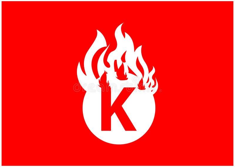 Fire K Letter Logo and Icon Design Template Stock Vector - Illustration ...