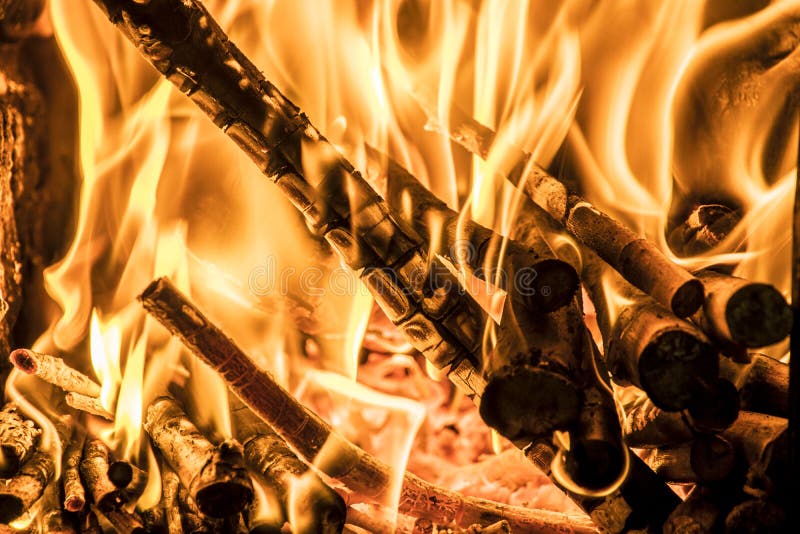Fire in a stove stock image. Image of burn, flammable - 205963629
