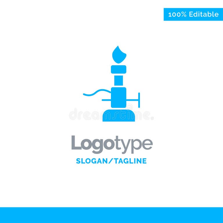 Fire, Lab, Light, Science, Torch Blue Solid Logo Template. Place for ...