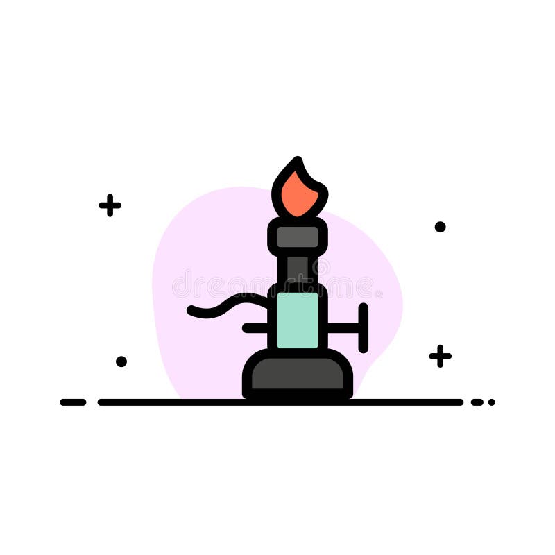 Fire, Lab, Light, Science, Torch Business Flat Line Filled Icon Vector ...