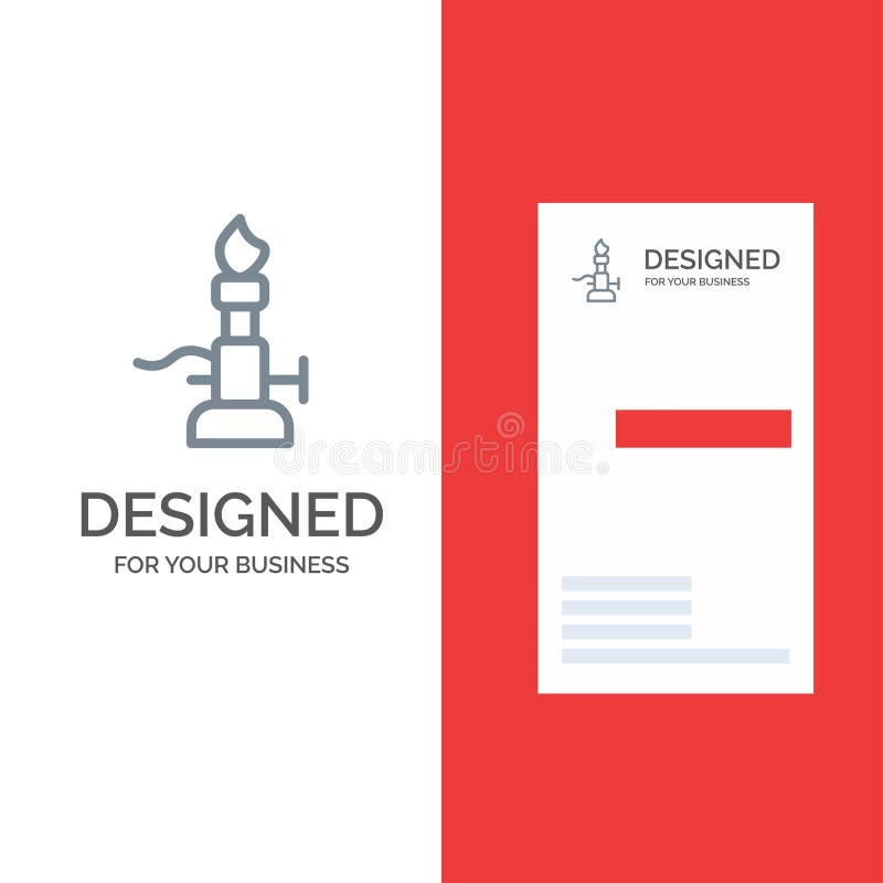 Fire, Lab, Light, Science, Torch Grey Logo Design and Business Card ...
