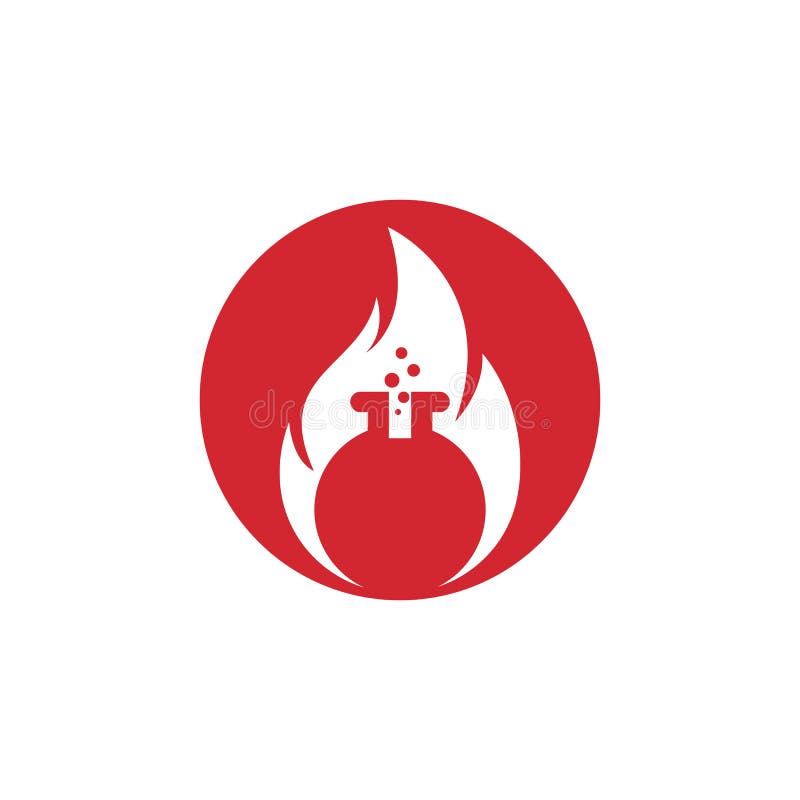 Fire Lab Logo Design Template. Stock Vector - Illustration of flask ...