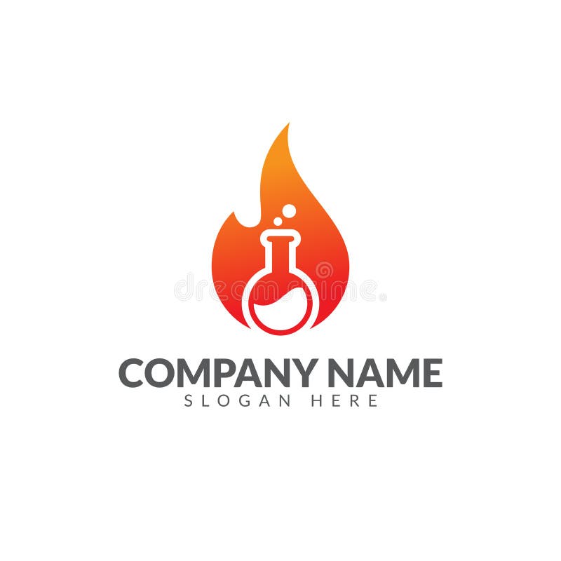 Fire lab logo design stock vector. Illustration of graphic - 196352728