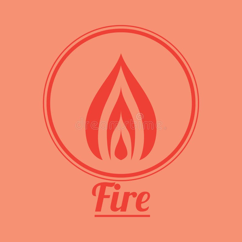 Fire Label. Vector Illustration Decorative Design Stock Vector ...