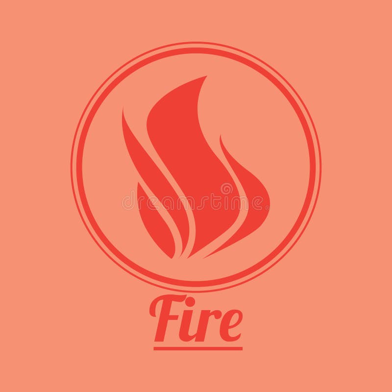 Fire Label. Vector Illustration Decorative Design Stock Vector ...