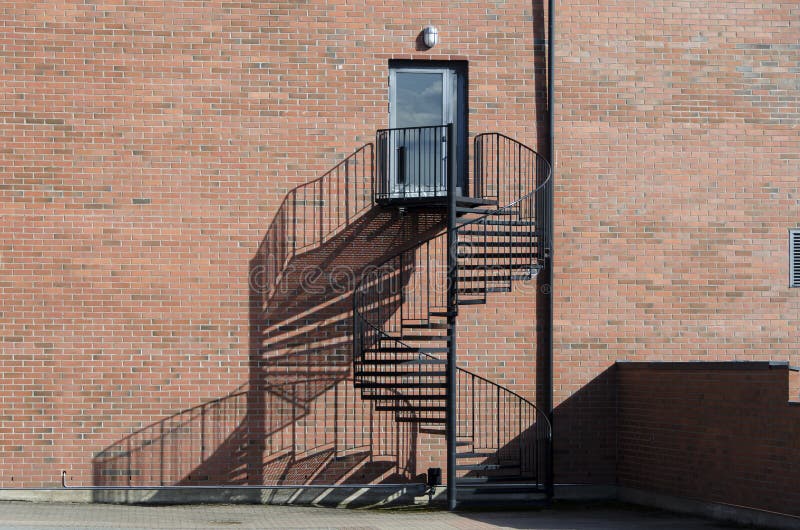 Fire ladder at old factory stock photo. Image of distress - 60603072