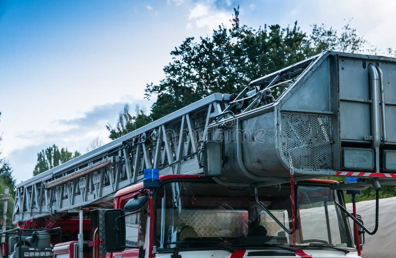 Fire ladder . stock photo. Image of engine, firefighter - 100350230