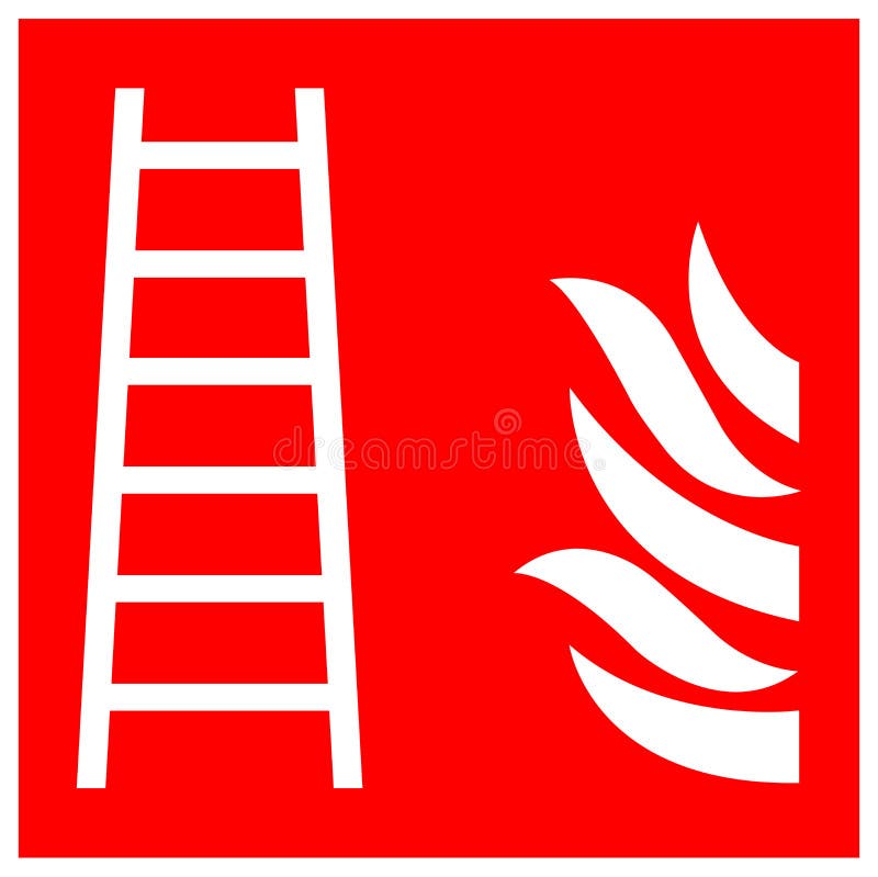 Fire Ladder Symbol Sign, Vector Illustration, Isolate on White ...