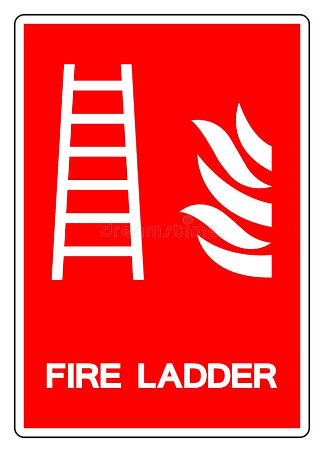 Fire Ladder Symbol Sign, Vector Illustration, Isolate on White ...