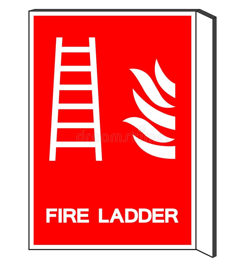 Fire Ladder Symbol Sign, Vector Illustration, Isolate on White ...