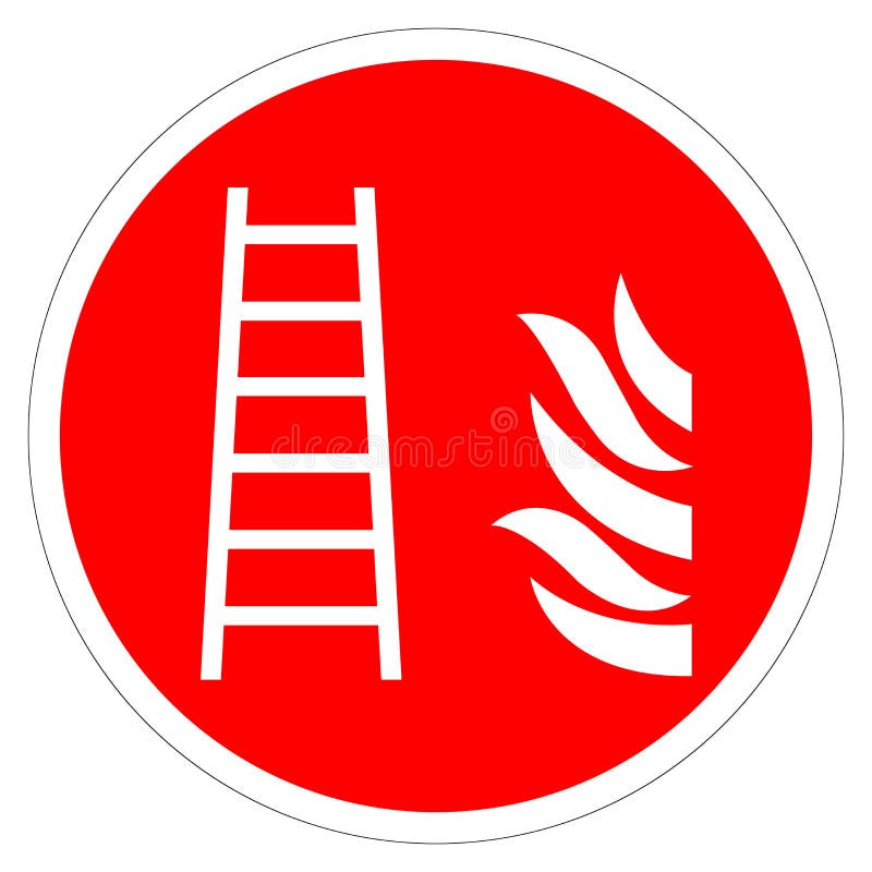 Fire Ladder Symbol Sign, Vector Illustration, Isolate on White ...