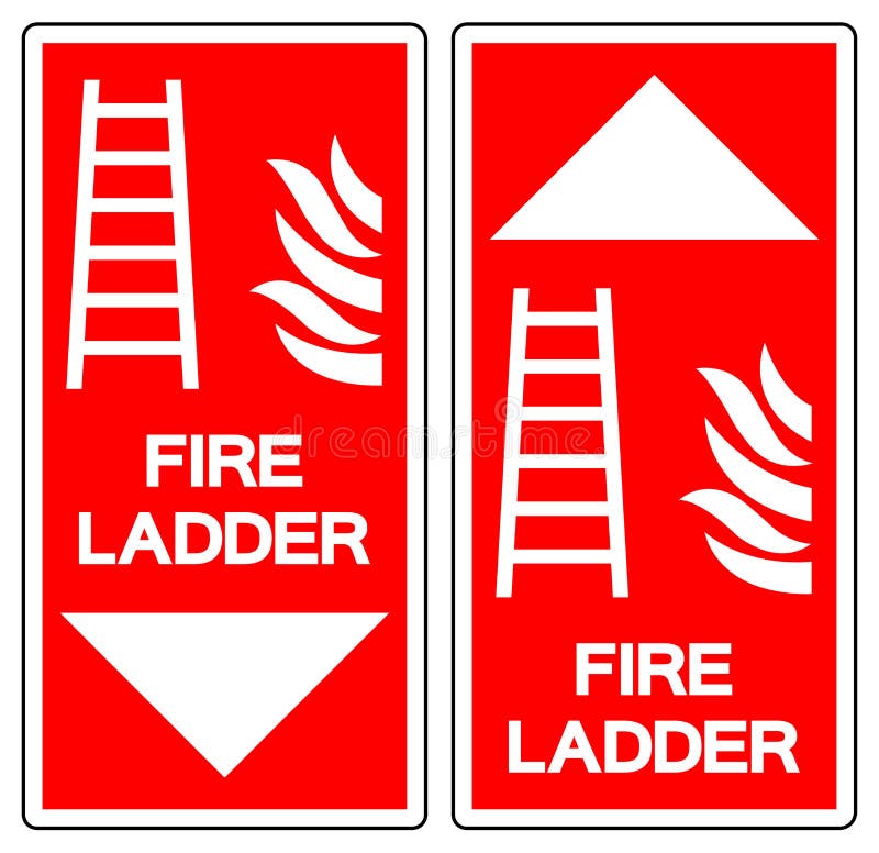 Fire Ladder Symbol Sign, Vector Illustration, Isolate on White ...