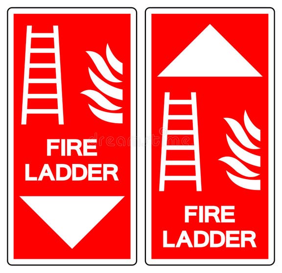 Fire Ladder Symbol Sign, Vector Illustration, Isolate on White ...