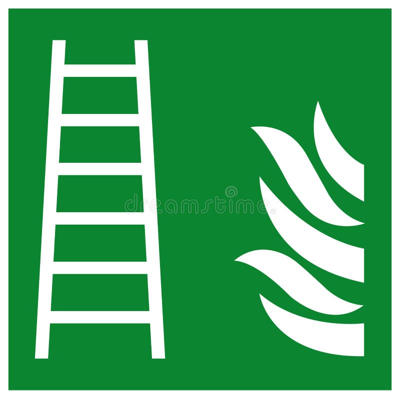 Fire Ladder Symbol Sign, Vector Illustration, Isolate on White ...