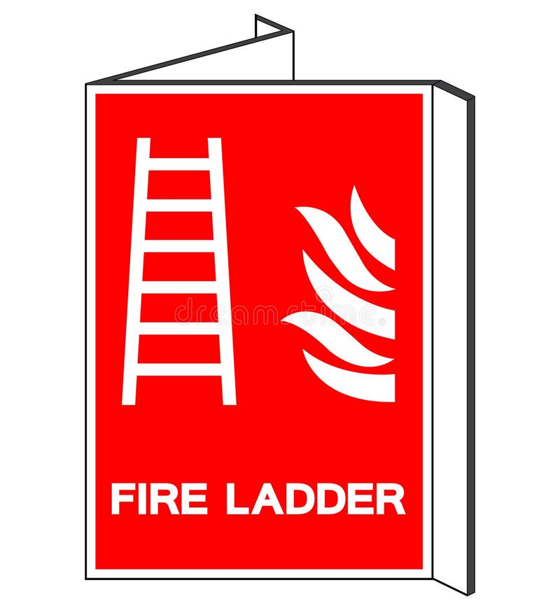 Fire Ladder Symbol Sign, Vector Illustration, Isolate on White ...