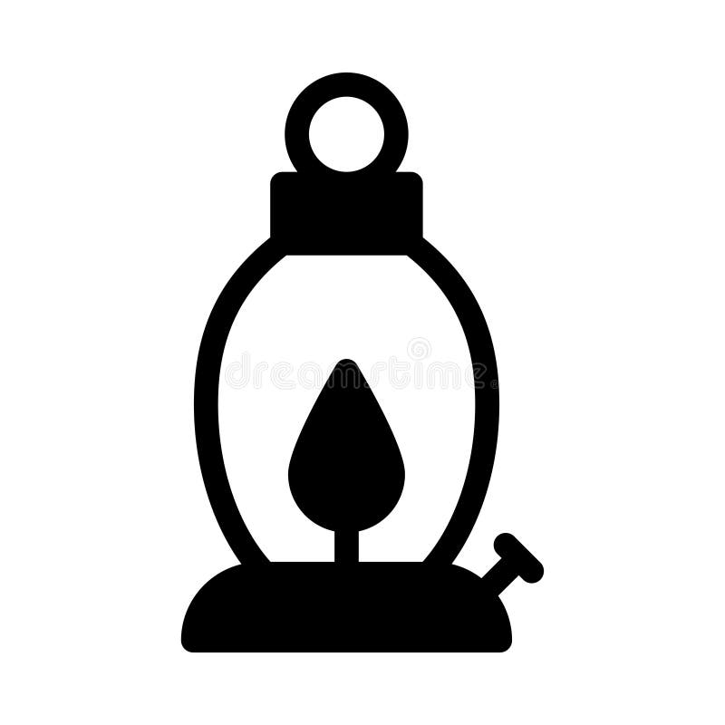 Fire lamp flat vector icon stock vector. Illustration of lantern ...