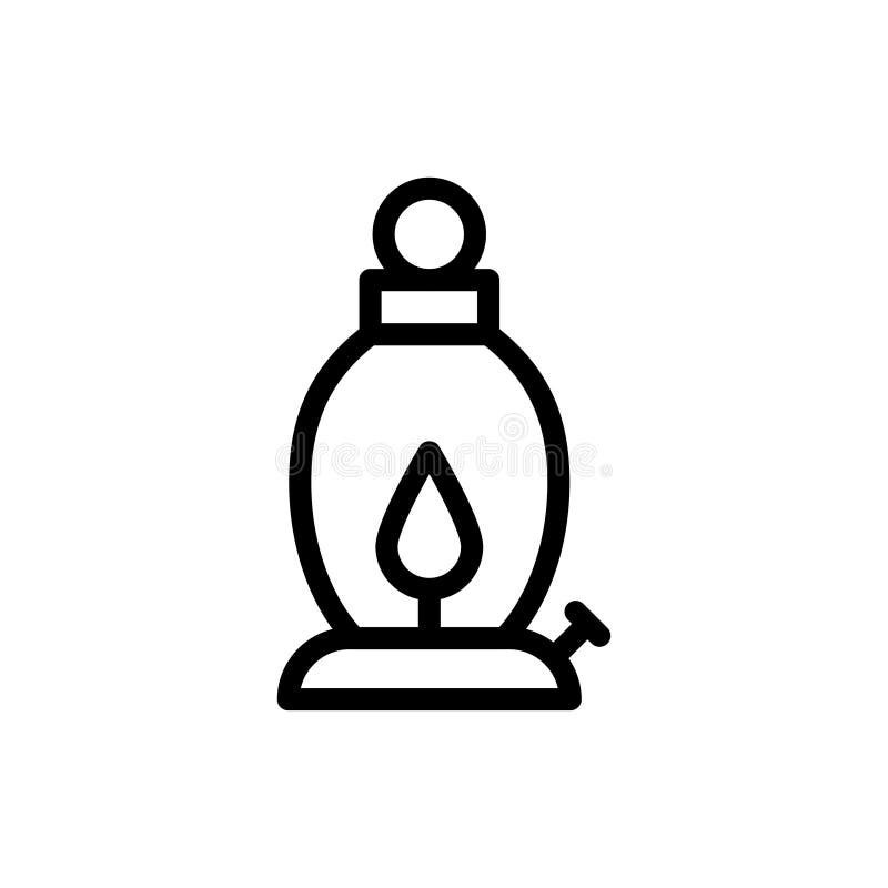 Fire lamp flat vector icon stock vector. Illustration of lantern ...