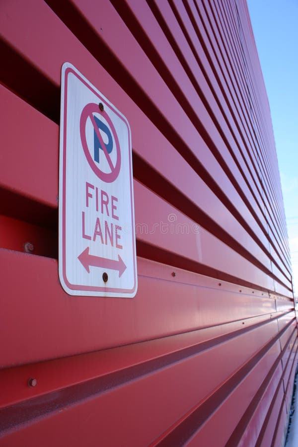 Fire Lane stock image. Image of sign, signage, fire, blue - 12526547