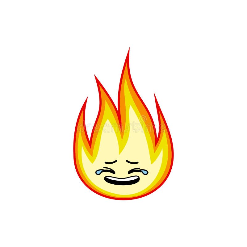 Fire Laughing with Tears Expression Clipart Stock Vector - Illustration ...