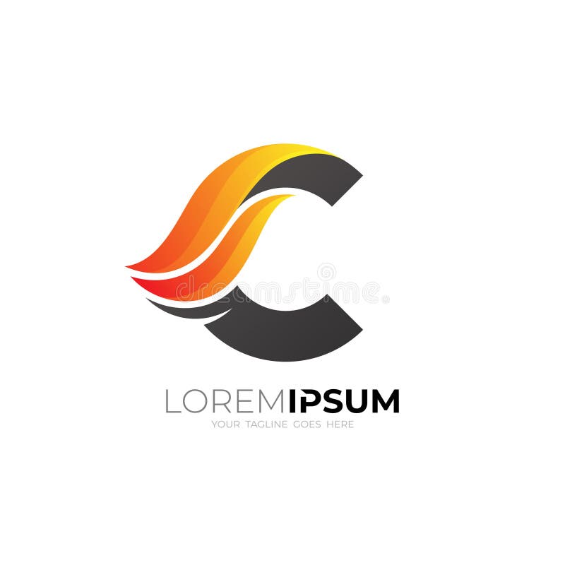 Fire and Letter C Logo Design Vector, Speed Icons Stock Vector ...