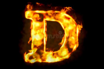Fire Letter D Burning Flame Light Stock Illustrations – 25 Fire Letter ...