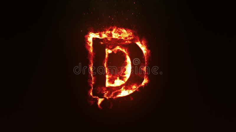 Fire Letter D. Burning Letter D Stock Footage - Video of flaming ...